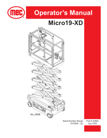 Mec Micro19®-XD - A92.20 Slab Scissor Lift Operator Manual | Manualzz