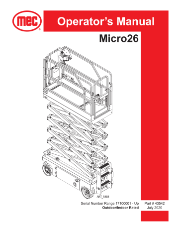 Mec Micro26® - A92.20 Slab Scissor Lift Operator Manual | Manualzz