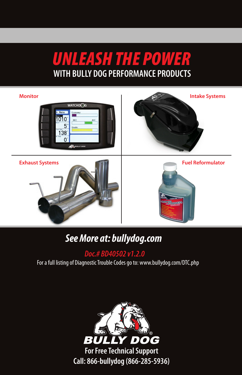 Bully Dog 40502 Triple Dog Diesel Downloader Owner's manual | Manualzz