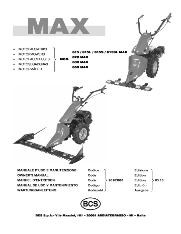 BCS 620 Tractor Owner's Manual | Manualzz