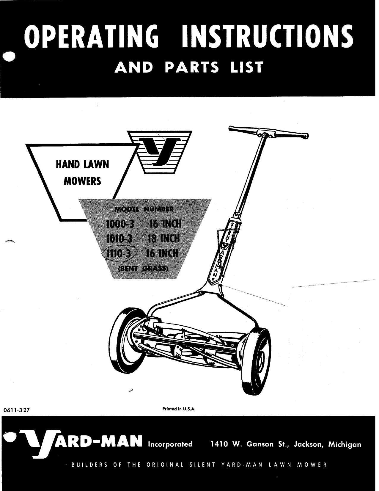 Yard Man Parts Manuals