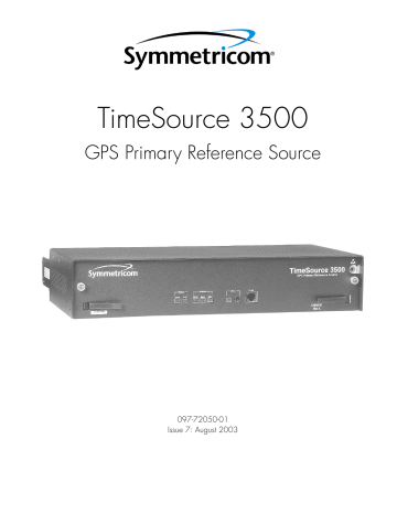 Symmetricom TimeSource 500 User Manual | Manualzz