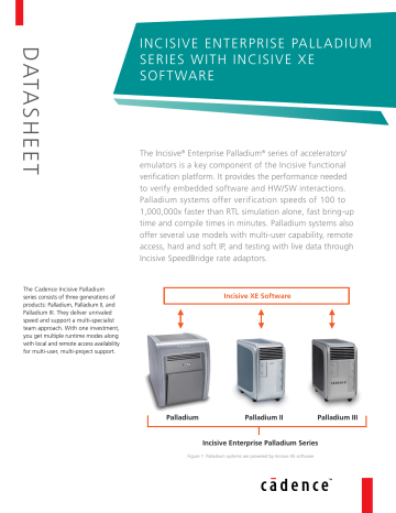 Cadence INCISIVE ENTERPRISE PALLADIUM SERIES WITH INCISIVE XE SOFTWARE ...