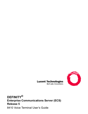 Lucent Technologies Definity 8410 User Manual | Manualzz