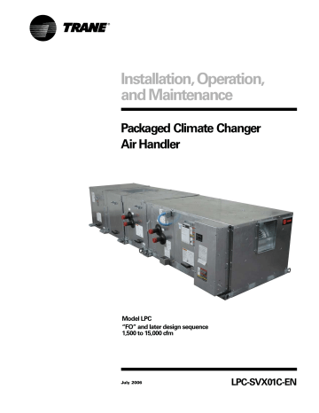 Trane LPC Install And Operation Instructions | Manualzz