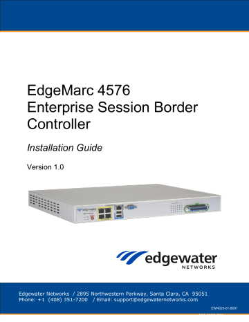 Edgewater Networks EdgeMarc 4576 Installation Manual | Manualzz