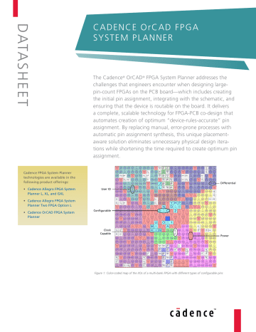 Cadence CADENCE ORCAD FPGA SYSTEM PLANNER System Planner | Manualzz