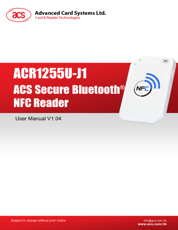 ACS ACR1255U-J1 User Manual | Manualzz