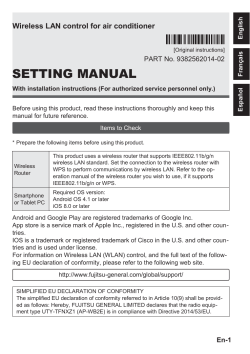 Fujitsu UTY-TFNXZ2 - Installation instructions, installation Guide | manualzz.com