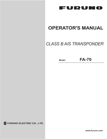 FURUNO FA70 Manual | Manualzz