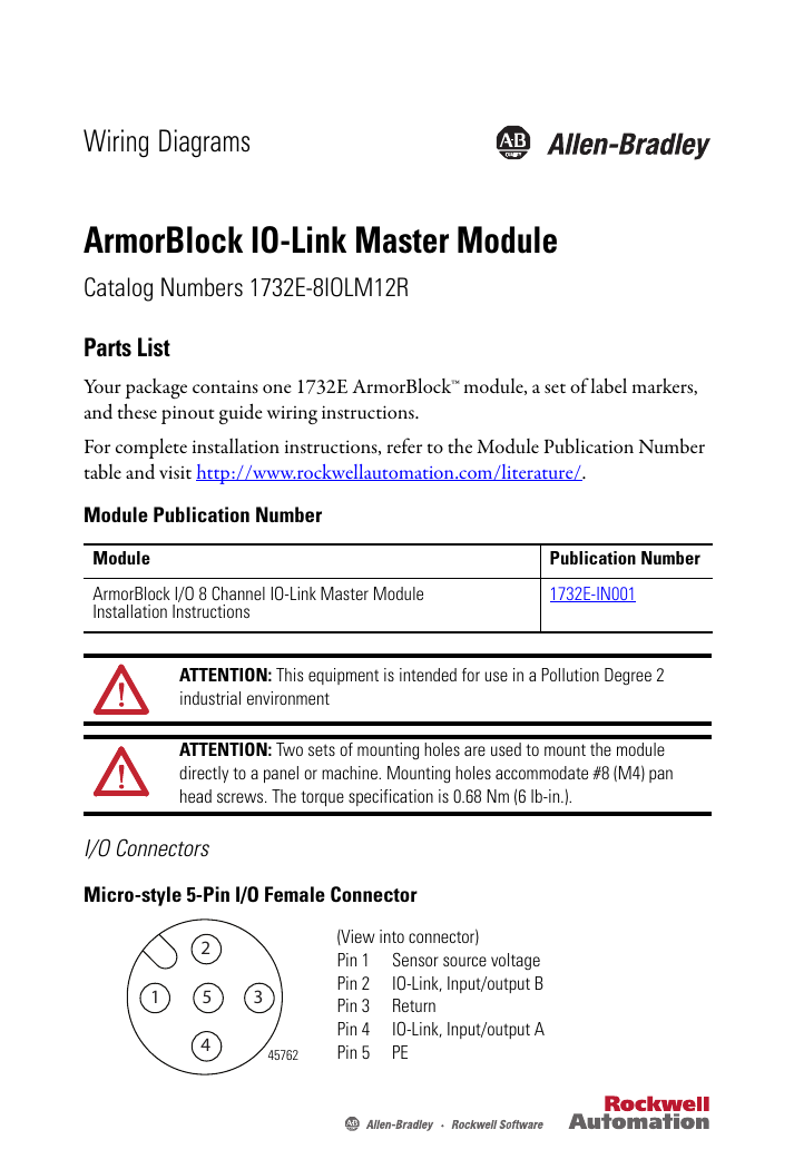 ALLEN-BRADLEY ARMORBLOCK 1732E-12X4M12QCDR WIRING DIAGRAMS, 40% OFF