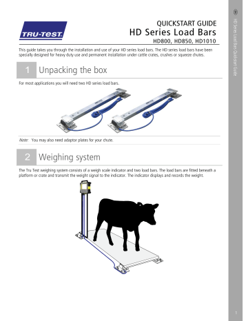 Tru-Test HD Series Load Bars Quick Start Guide | Manualzz