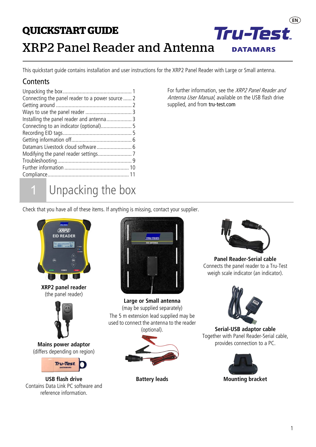 Tru-Test XRP2 Panel Reader and Antenna Quick Start Guide | Manualzz