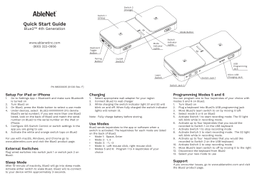 AbleNet Blue2 Bluetooth Switch Quick Start Guide | Manualzz