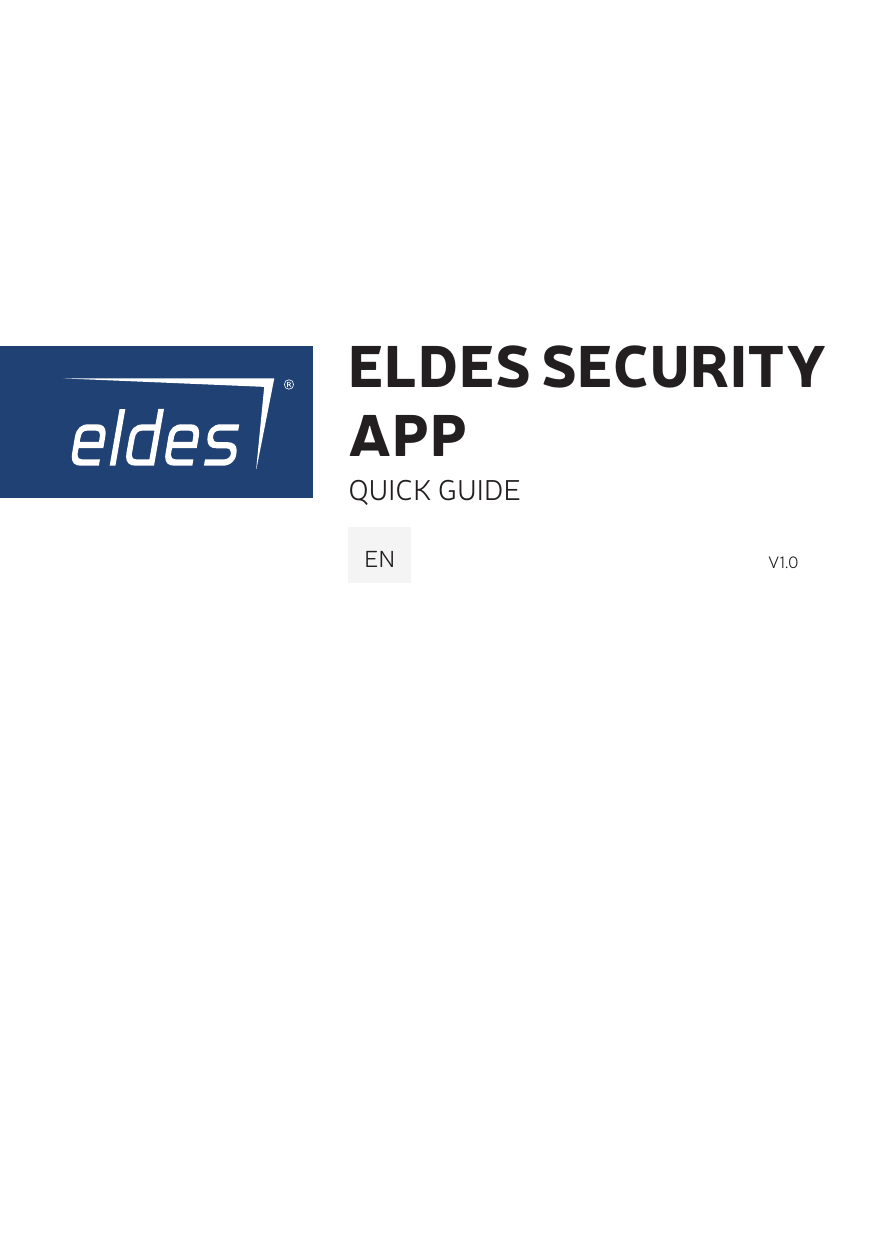 Eldes Security App Software & Tool User Guide | Manualzz