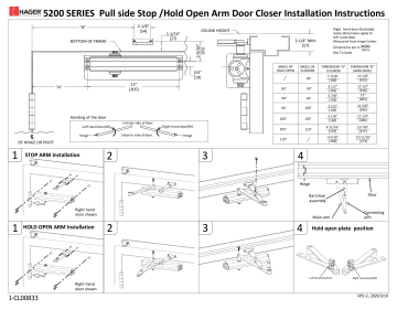 Hagerco 5926 - Pull Side Stop Arm 安装指南 | Manualzz