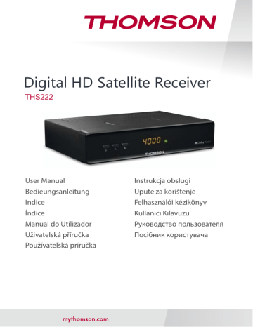 THOMSON THS222 Satellite Receiver Manual | Manualzz