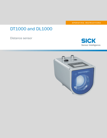 Sick DT1000 and DL1000 Distance Sensor Operating instructions | Manualzz