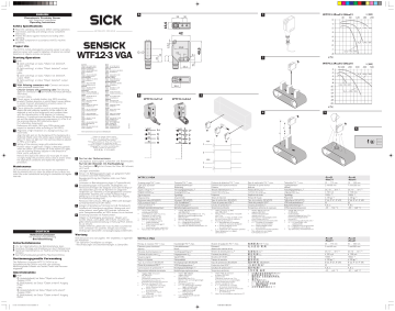 Sick SENSICK WTF12-3 VGA Operating instructions | Manualzz