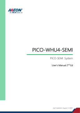 Aaeon PICO-WHU4-SEMI - Manual, installation Guide