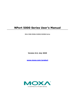 Moxa NPort 5200A Series - Manual, Quick Setup guide, User manual | manualzz.com