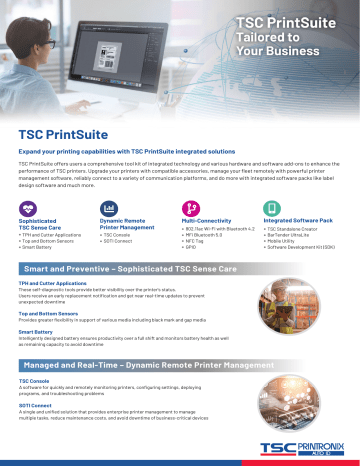 TSC PEX-1001 Series Product sheet | Manualzz