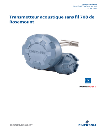 Rosemount 708 Transmetteur acoustique sans fil Mode d'emploi | Manualzz