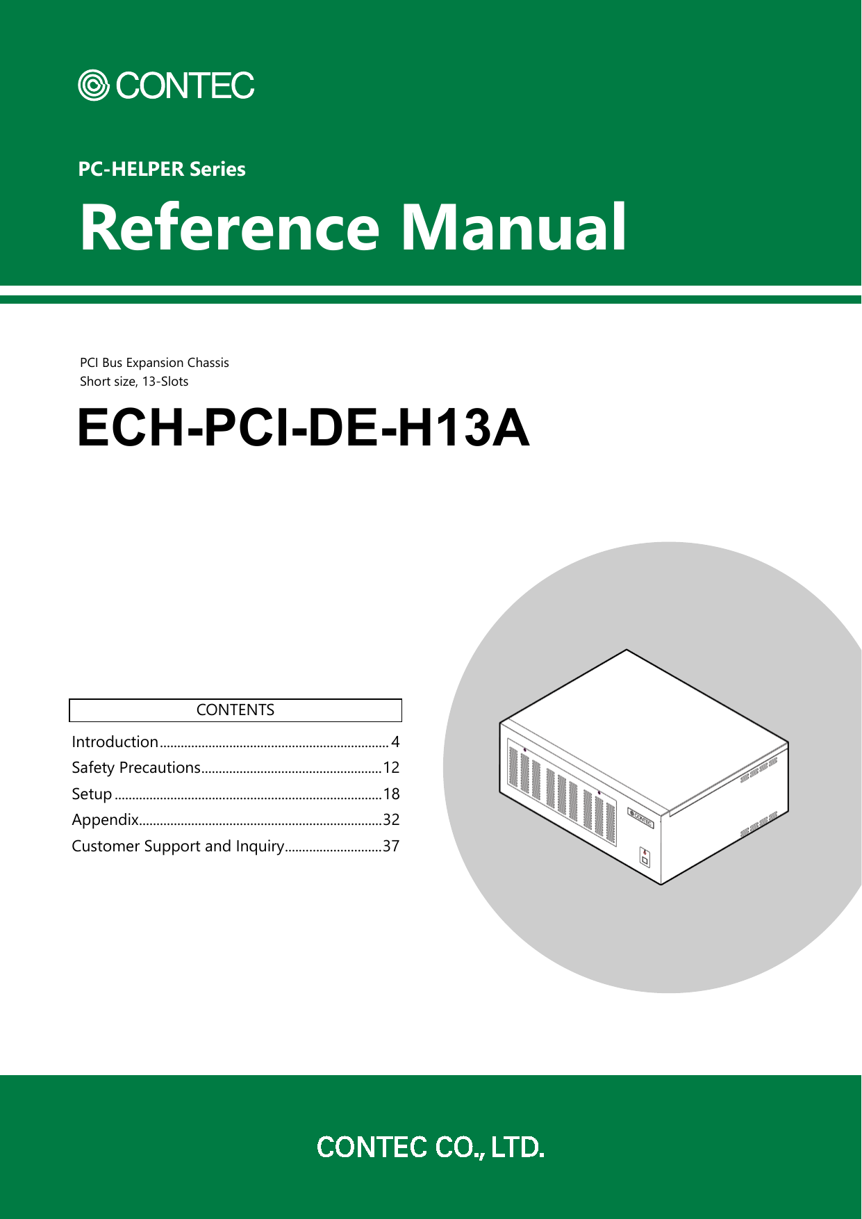 Contec ECH-PCI-DE-H13A NEW Reference Manual | Manualzz