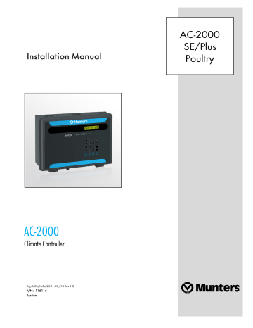 Munters AC-2000 Poultry Инструкция по установке | Manualzz