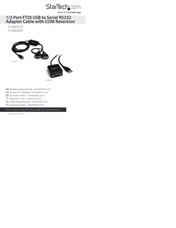 StarTech ICUSB2321F Serial Port Card User Manual | Manualzz