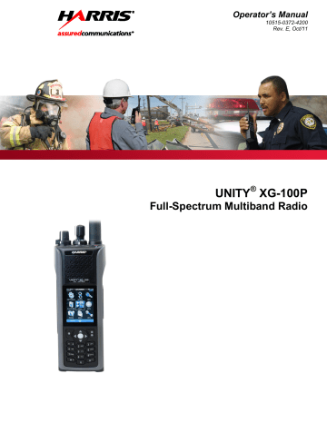 Harris Unity XG-100P Operator's Manual | Manualzz
