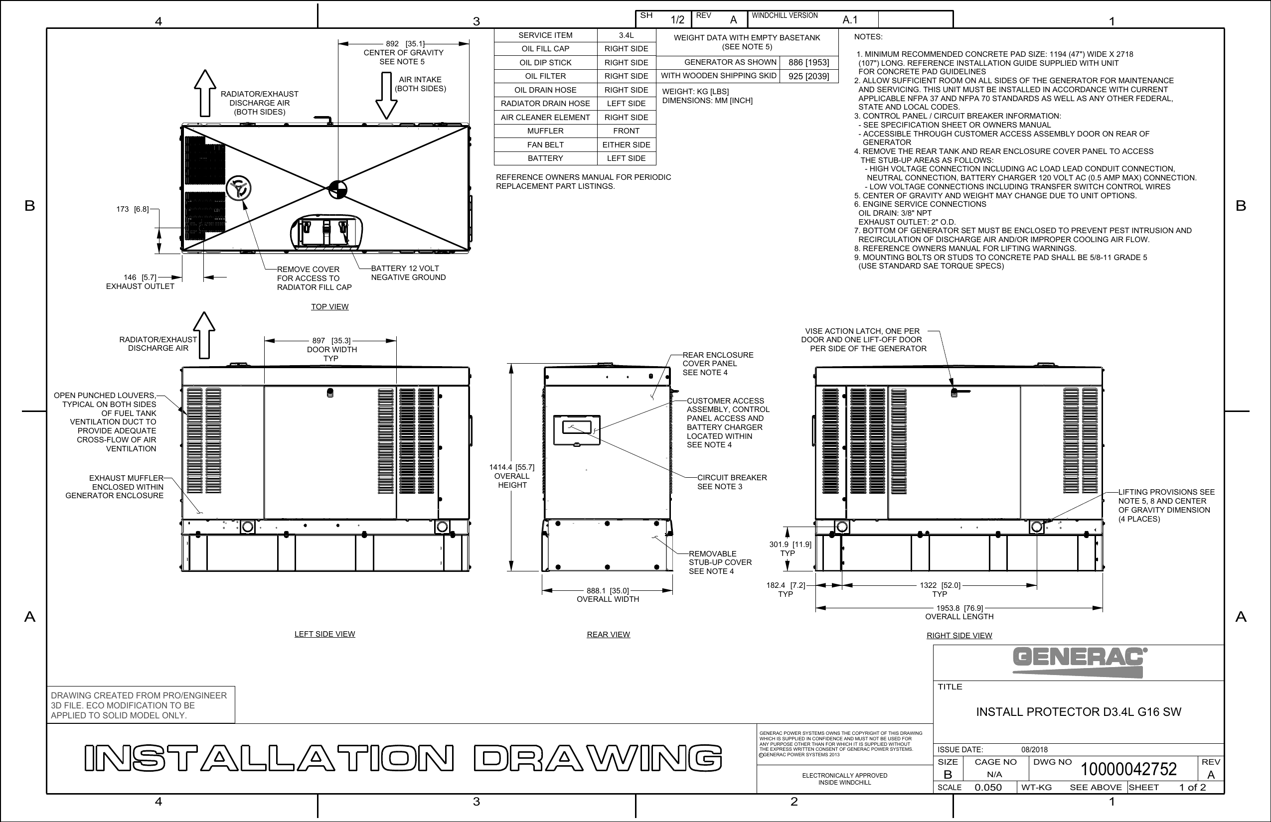 Standard Fire Pump Generator (mechanical) CAD Files, DWG