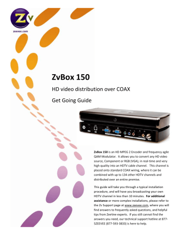 ZeeVee ZvBox 150 Guide | Manualzz