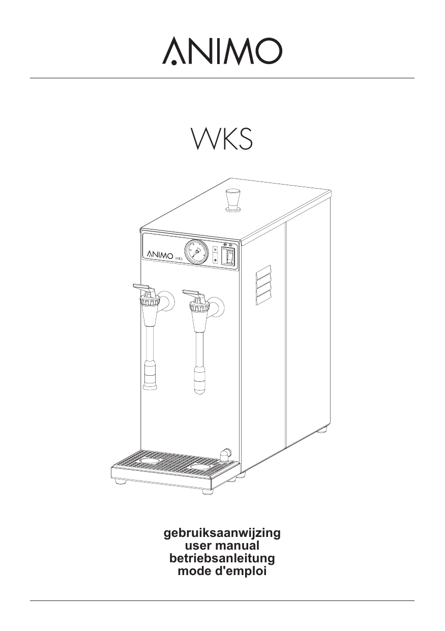 Animo WKS Hot water dispenser Owner Manual | Manualzz