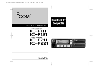 ICOM IC-F111 Owner Manual | Manualzz