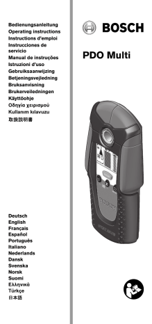 Bosch PDO Multi Manual do proprietário | Manualzz