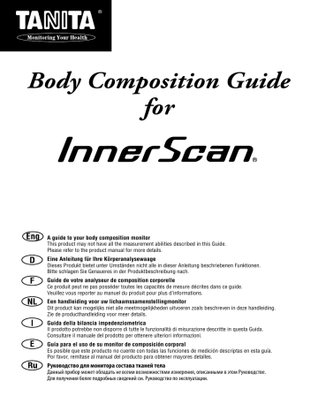 Tanita BC-1000 InnerScan Owner Manual | Manualzz