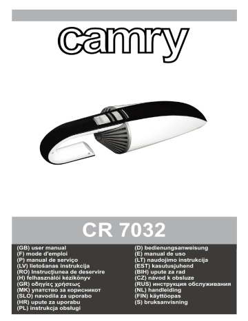 Camry CR 7032 Vacuum cleaner Mode d'emploi | Manualzz