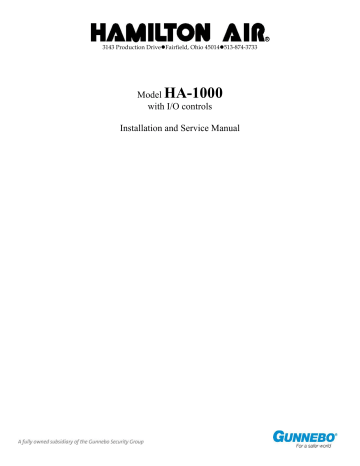 Hamilton HA-1000 Installation And Service Manual | Manualzz