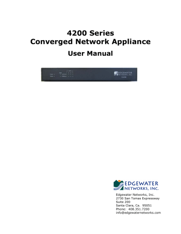 Edgewater Networks 4200 Series User Manual | Manualzz