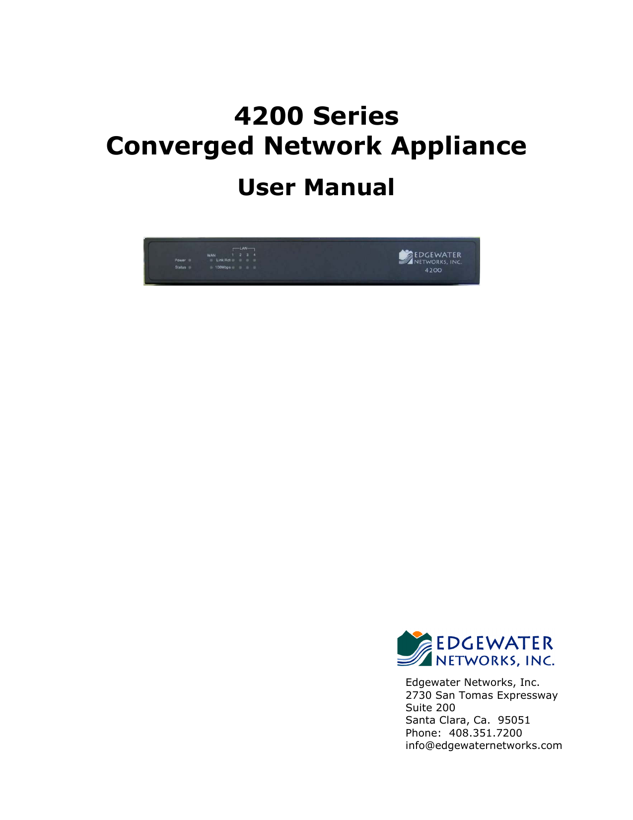 Edgewater Networks 4200 Series User Manual | Manualzz