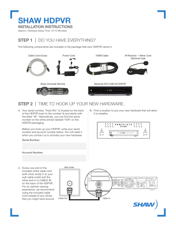 Motorola DCX 3400-M Installation Instructions | Manualzz
