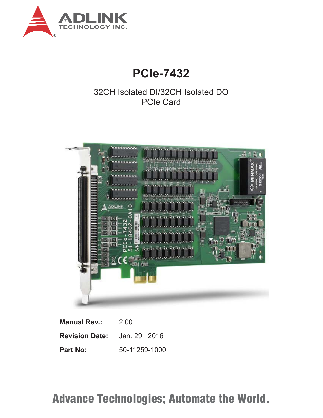 ADLINK Technology PCIe-7432 Manual | Manualzz