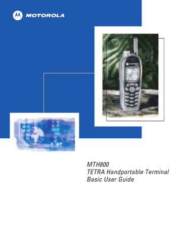 Motorola TETRA MTH800 User Manual | Manualzz