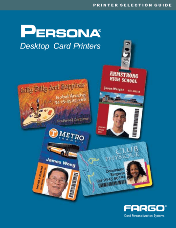 Fargo Persona C16 Printer Selection Manual | Manualzz