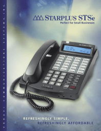 Vodavi STARPLUS STS - User manual, User Guide, Installation manual