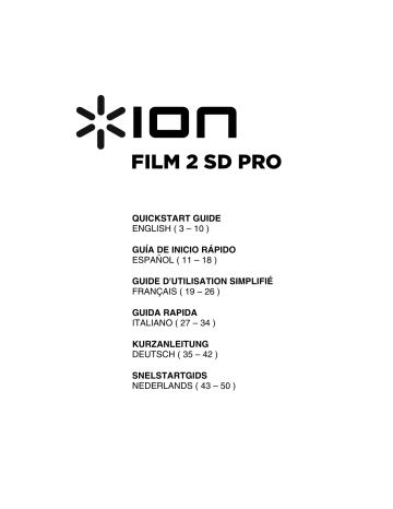 ION FILM 2 SD PRO Quick Start Manual | Manualzz