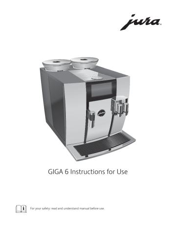 Transport / Emptying the system. Jura 15396, GIGA 6 | Manualzz