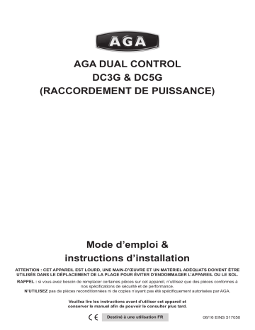 AGA DC3 & DC5 Power Flue Manuel utilisateur | Manualzz