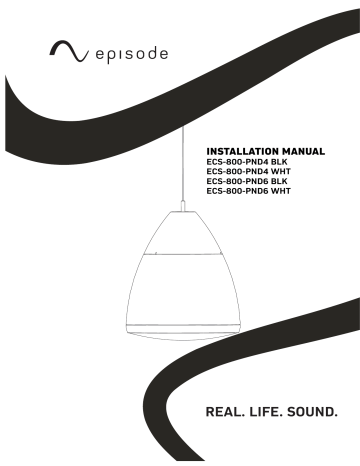 Episode ECS-800-PND6-WHT 800 Commercial Series 70-Volt Pendant Speaker ...